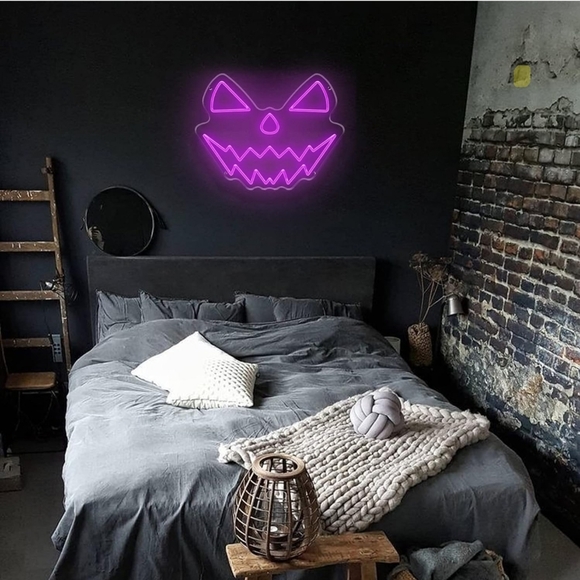 Wall Decor | Ghost Face Neon Signs For Wall Room Party Spooky Decor ...